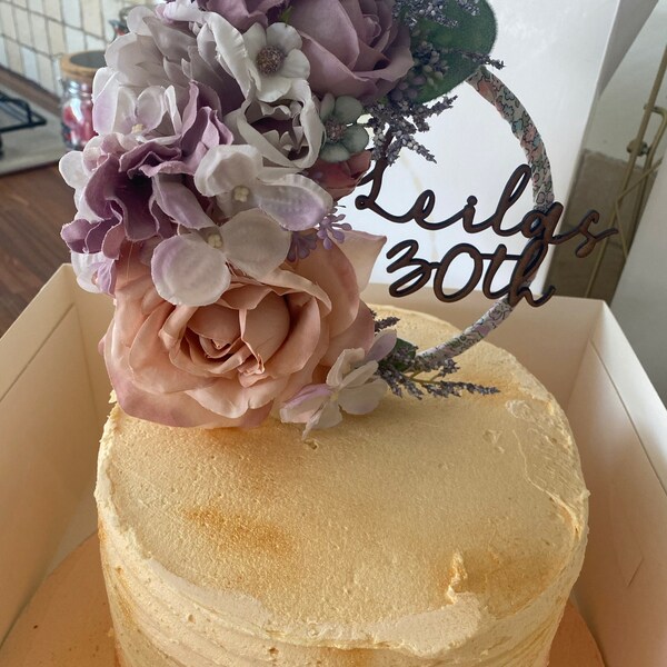 Liberty Floral Cake Topper - Birthday Cake Topper, First Birthday ...