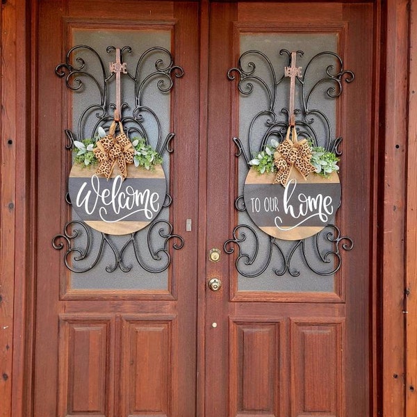 Front Door Decor Funny Door Sign Welcome Just Kidding Please Go Home ...