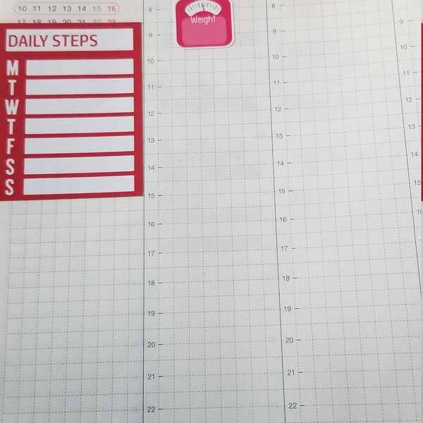 1379~~daily Steps Tracker Planner Stickers. - Etsy
