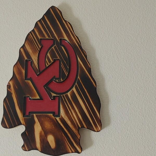 KC Arrowhead Wooden Logo Sign Large Size 13.5W X 8.5T - Etsy