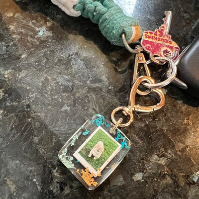 Personalized Photo Keychain customize W/your Photo, Resin Photo ...