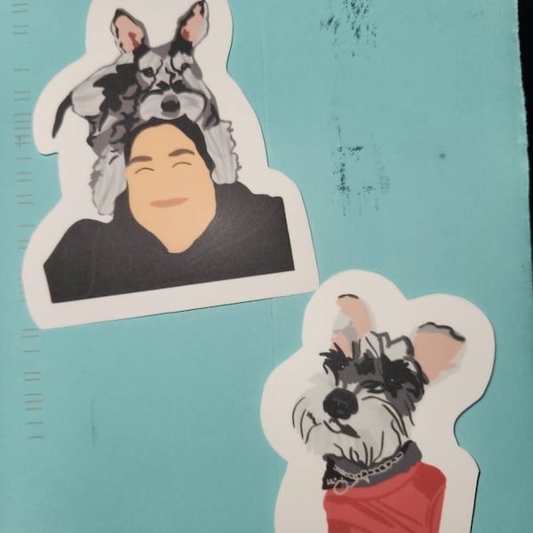 Personalized Stickers | Matte or Glossy | Minimal | Custom Drawing ...