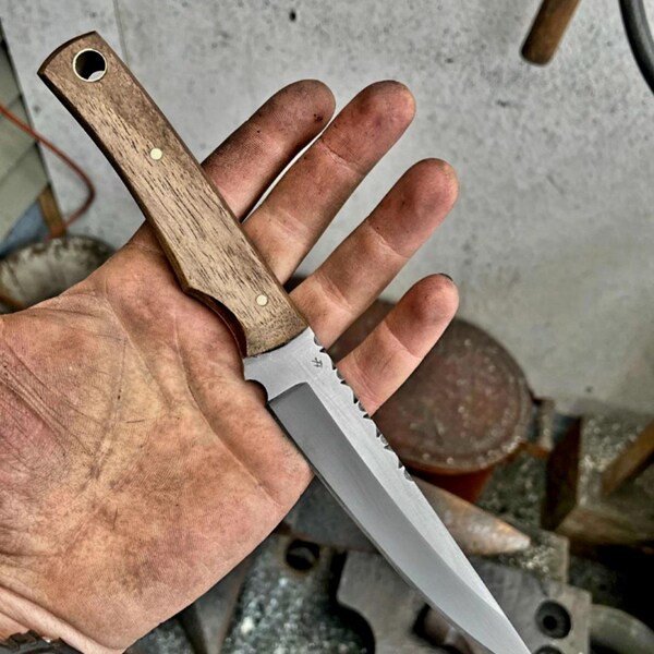 Hand Forged Bowie Knife, Recycled Farrier's Rasp - Etsy
