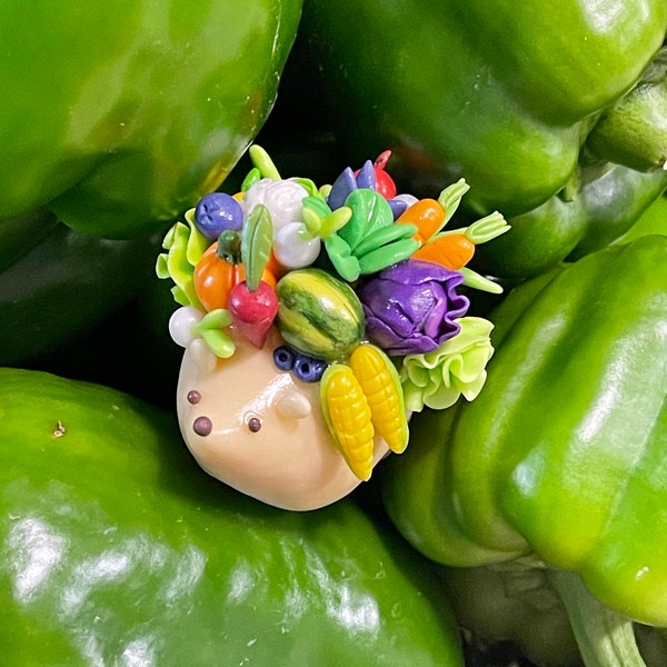 Handmade Hedgehog Vegetable Toy, Clay Hedgehog for Mom, Idea Gift for ...