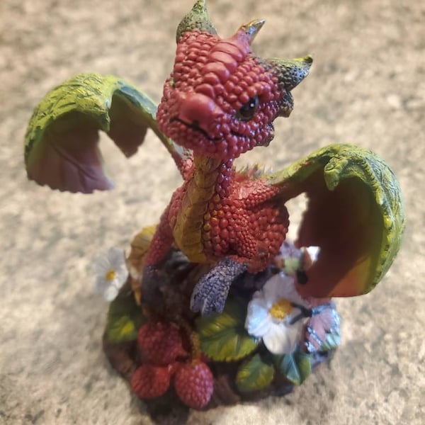RASPBERRY DRAGON FIGURINE, Raspberry Dragon, Red Dragon,dragon Gift ...