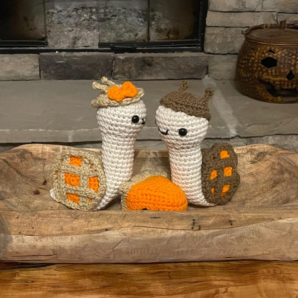 Pumpkin Pie Snail Crochet Pattern, Crochet Snail Pattern, Fall ...
