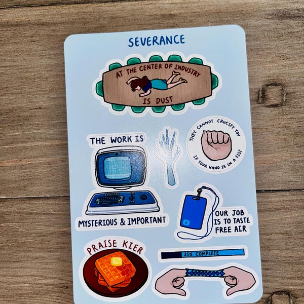 Severance TV Show Sticker Sheet: Glossy Matte Laminated Stickers - Etsy