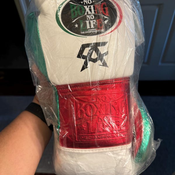 Personalized Canelo Handmade No Boxing No Life Boxing Gloves Full Green ...