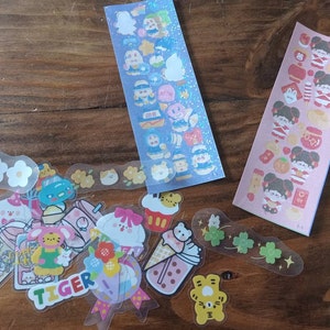 Cute Stickers, Clear Kawaii Stickers, Bunnies & Bears, Outline Stickers ...