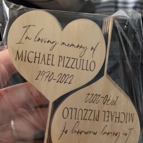 Funeral Cupcake Toppers, Celebration of Life Wooden Toppers, in Loving ...