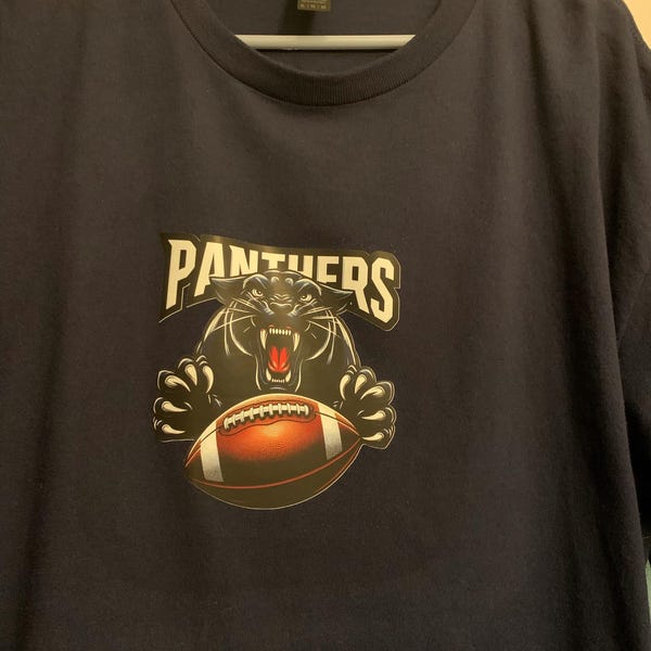 Panthers Football DTF Transfer: Bold Iron-on Decal - Etsy
