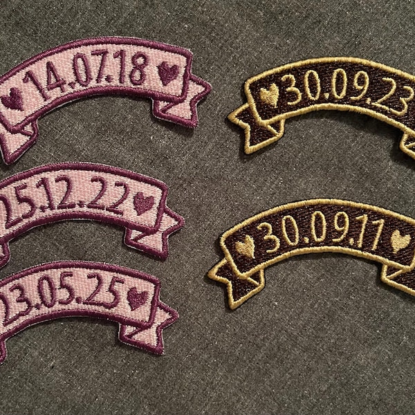 Personalized Date Banner Patch – Wedding, Anniversary Accessory - Etsy