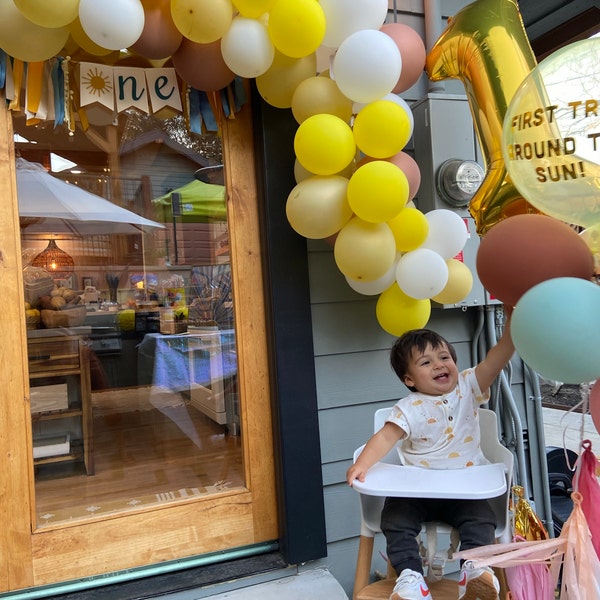 Boy Sunshine Banner, First Trip Around the Sun Theme, Sun High Chair ...