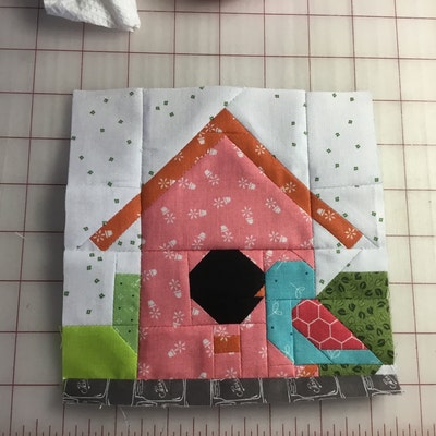 Birdhouse Spring Summer Bird Garden Quilt Block PDF Pattern-includes ...