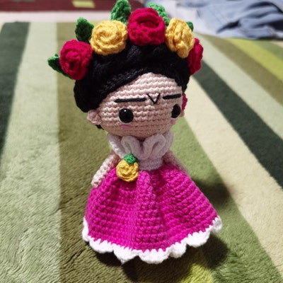 Frida Kahlo Amigurumi Doll Crochet Pattern, Frida Khalo Amigurumi ...
