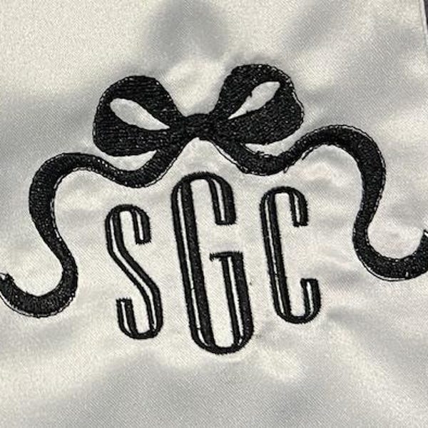 Bow Monogram & Name Toppers Set (fill Stitch) - 6 Sizes Each - Etsy