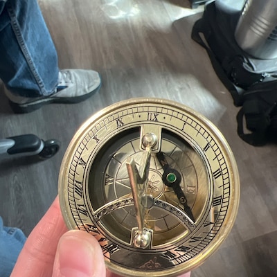Personalized Working Sundial Compass, Engraved Compass, Anniversary ...