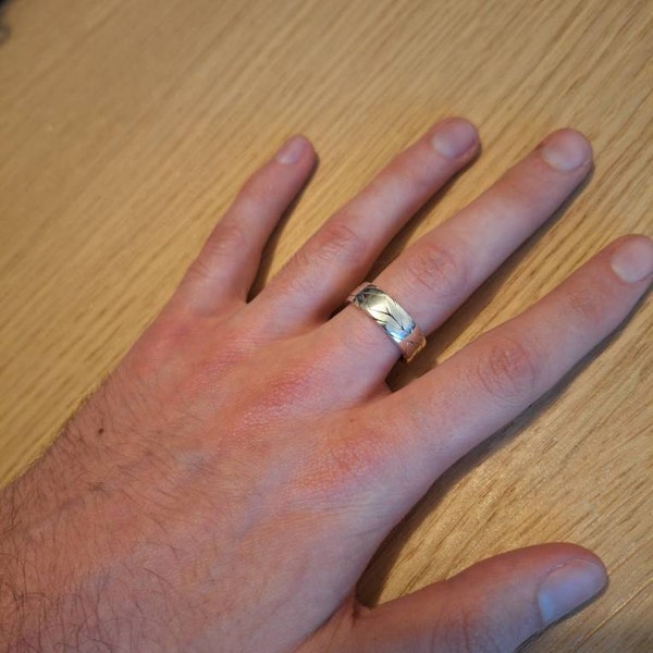 Motion Ring 2 Level 925 Sterling Silver Round Design Hypnosis Ring ...