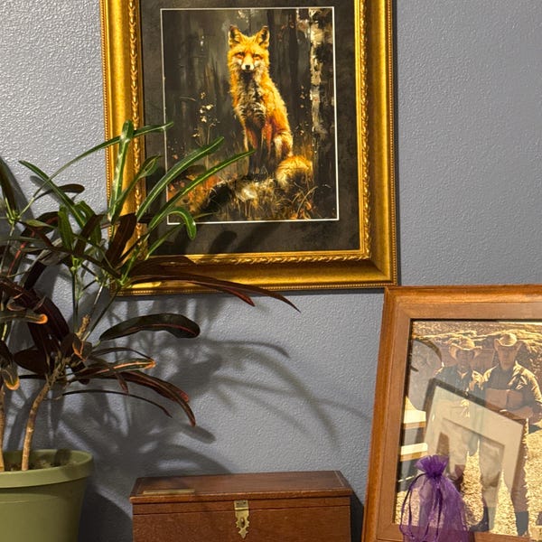 Vintage Fox Print, Fox Wall Art, Dark Cottagecore Decor, Woodland ...