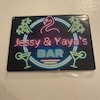 Personalised Bar Sign METAL Plaque Eighties 80s Neon Cocktail Nightclub ...