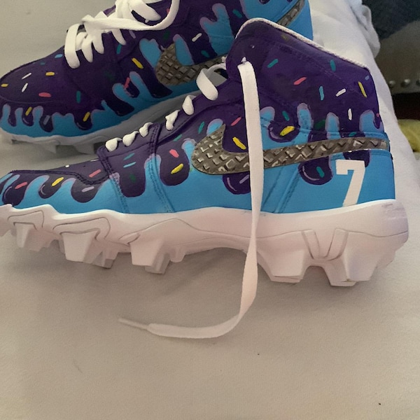 Youth up to Size 6 Ice Cream Drip Custom Cleats - Etsy