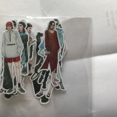 Fashion Girl Stickers Modern Girls Streetwear Dress Street Style Themed ...