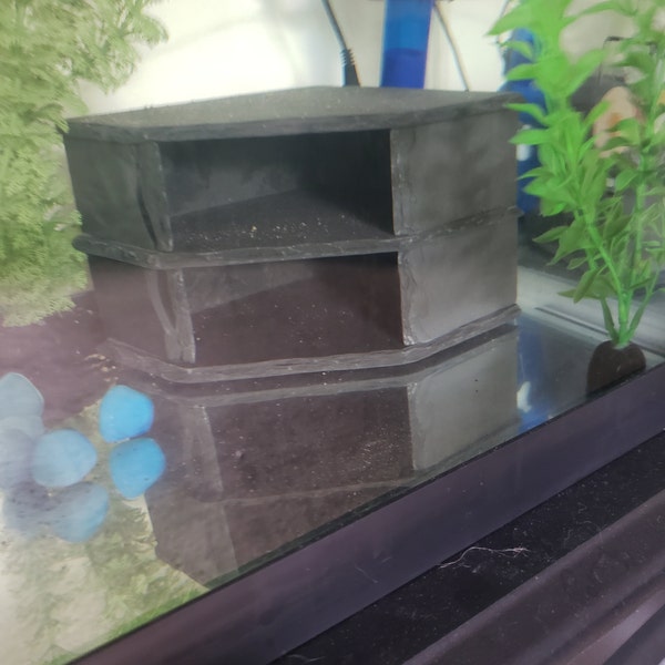 Natural SLATE Stone Rock Cave for Pleco Aquarium Fish Tank or Reptile ...