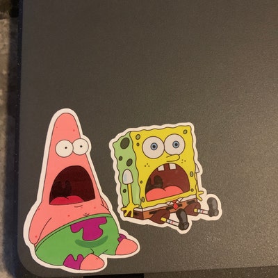 Shocked Spongebob/ Patrick Sticker Set - Etsy