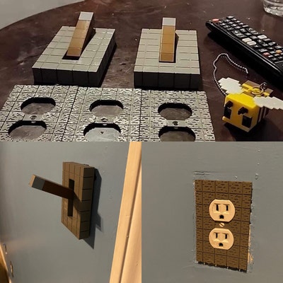 Minecraft-inspired Double Lever Light Switch Plate - Etsy