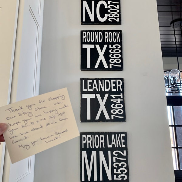 City State Zip Sign - Etsy