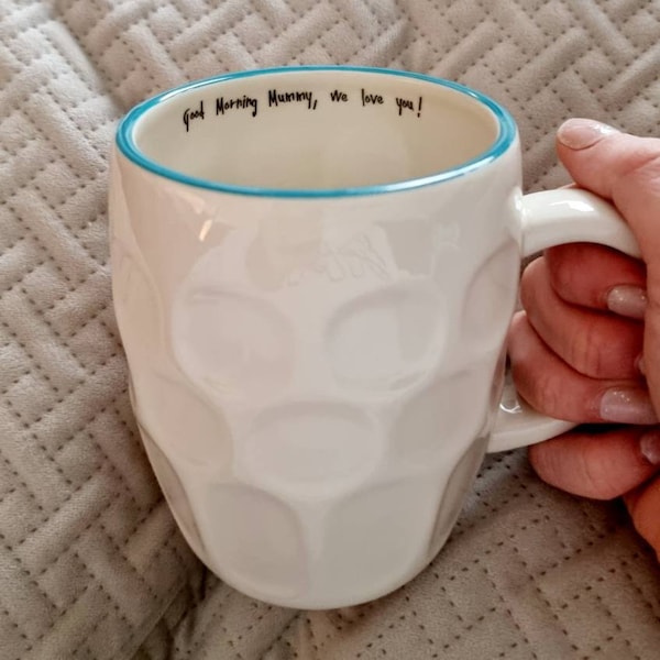 Personalised Pint Mug. Ceramic Dimpled Beer Mug, Pint of Tea, Pint of ...