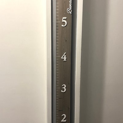 Growth Chart Ruler 3D Playroom Decor Wall Ruler Personalized Wood ...