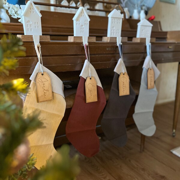 Engraved Christmas Stocking Tags | Stocking Name Tags | Personalized ...