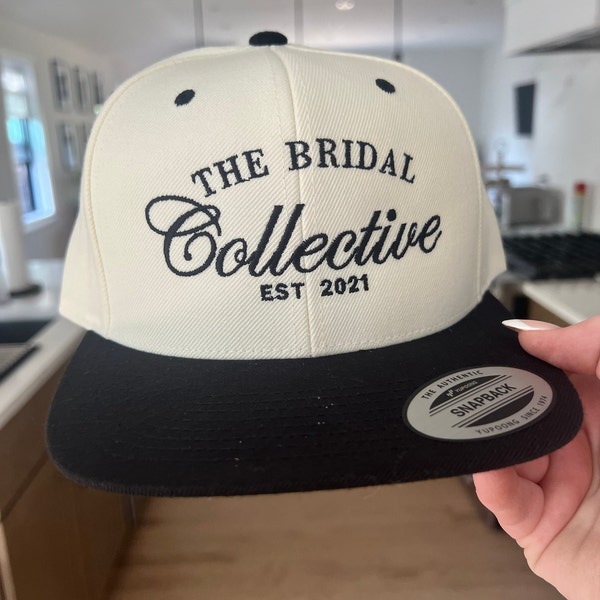 Custom Embroidered Snapback Hat , Two Toned Personalized Structured Cap ...