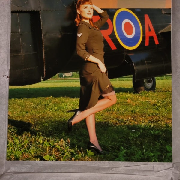 T-6 Texan Aircraft Pin up Poster WWII Trainer Aircraft With Army Girl ...