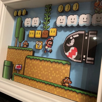 Super Mario World Shadow Box - Etsy