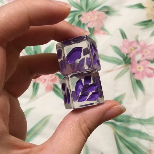 Crystal Dice / Set of 2 / D6 Gem, Pagan, Wiccan - Etsy