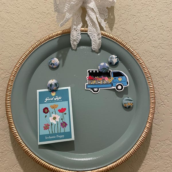 Clay Postage Stamp Magnets | Rifle Paper Co. Fabric - Etsy