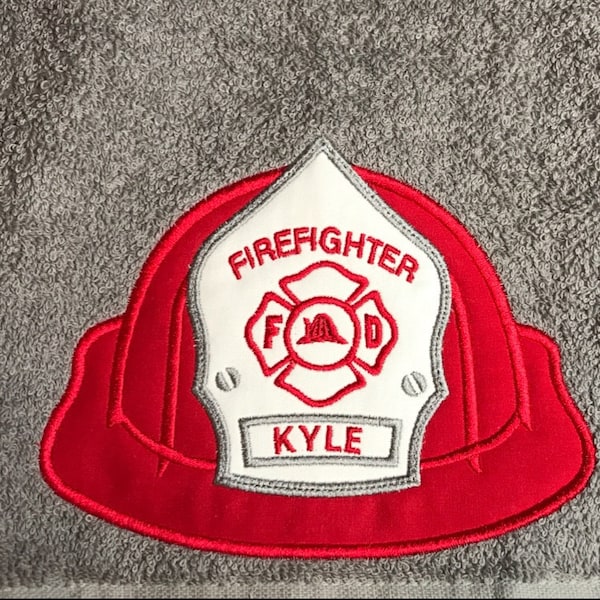 Firefighter Hat Front APPLIQUE Embroidery Design (great for Hooded ...