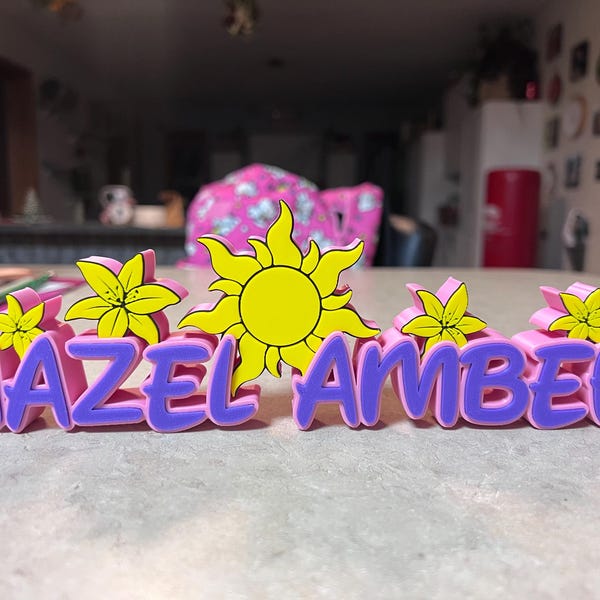 Custom Disney Inspired Tangled Name Plate Sign Disney Style Name ...