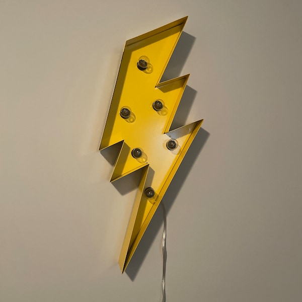 Lightning Bolt Marquee, Light up Sign - Etsy