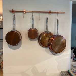 Copper Pot Rail Copper Pot Rack - Etsy
