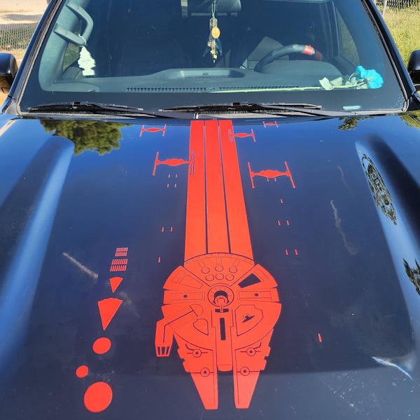 Millennium Falcon Car Hood Decal: Star Wars Inspired Tie Fighter ...