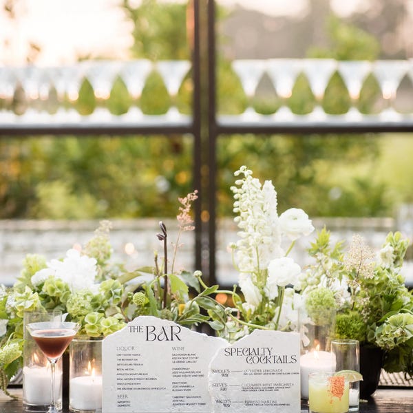 Daylight Marble Bar Sign | Wedding Signs | Event Signs | Custom Signs ...