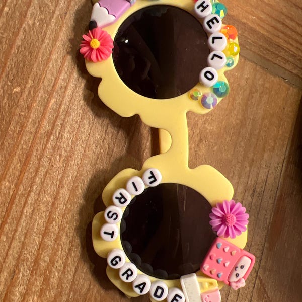 Back to School Sunglasses for Kids, First Day Sunnies, Personalized ...