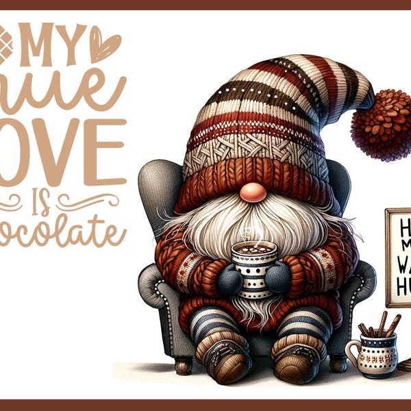 Watercolor Mothers Day Gnomes PNG Clipart Bundle of 30, Gnome Cute ...