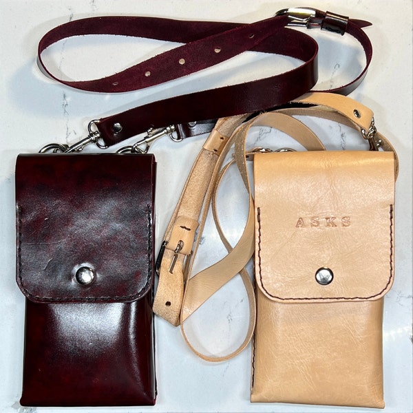 Leather 2 in 1 Phone Holster and Neck Pattern | Belt Phone Case ...