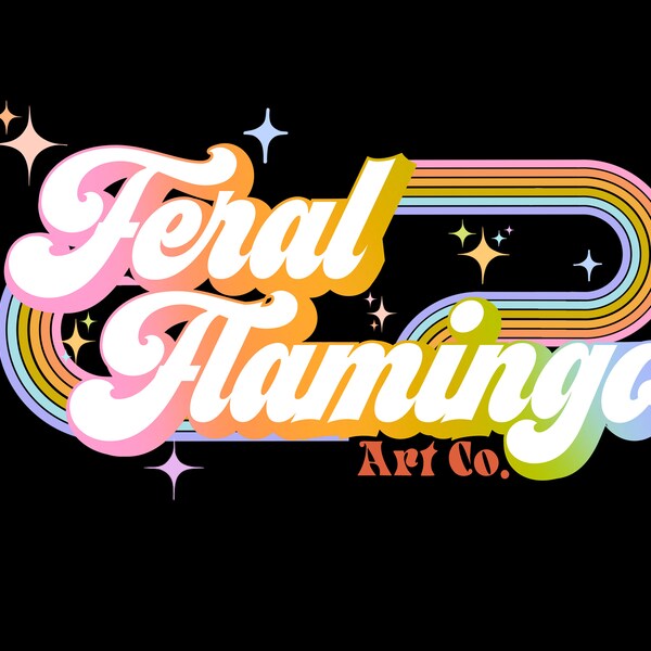 Retro Rainbow Logo Design - Customize With Your Brand Name | 70s Logo ...