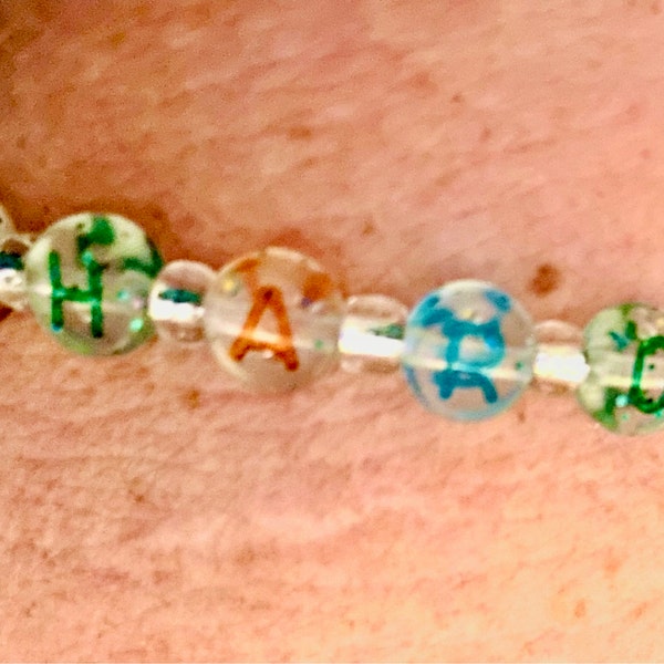 7mm Glitter Alphabet Beads, Acrylic Letter Beads, Word Beads, Glitter ...