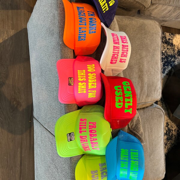Neon Party Trucker Hats/ Pool Party / Beach Vacation / Bridesmaid Hat ...